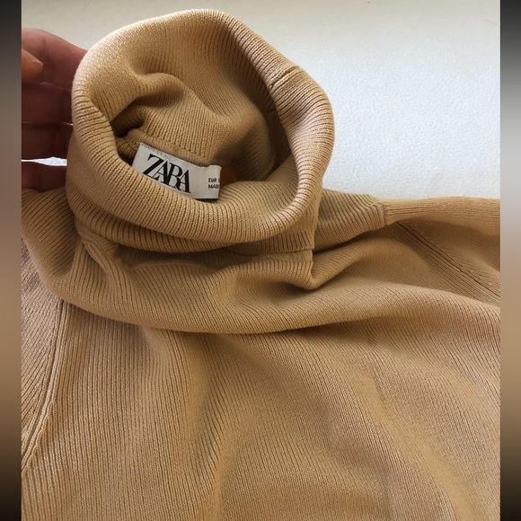 Zara | Sweaters | Nwot Zara Camel Turtle Neck | Poshmark